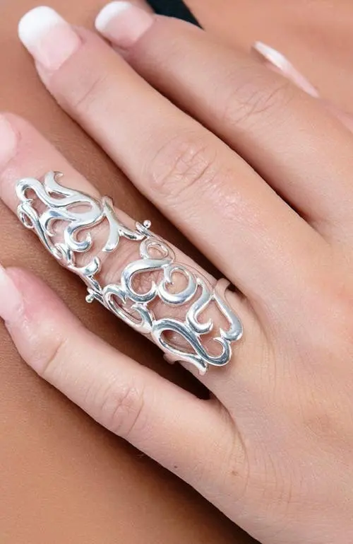 LUCY QUARTERMAINE Elements Armour Ring - Sterling Silver