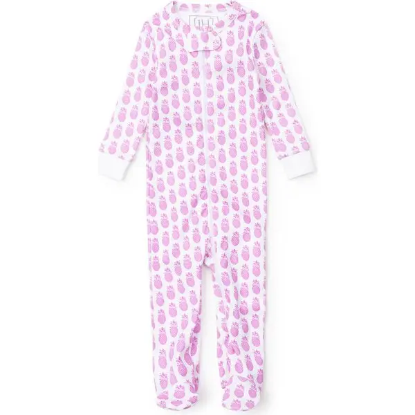 LILA AND HAYES Parker Zipper Pajama - Palm Beach Pineapples