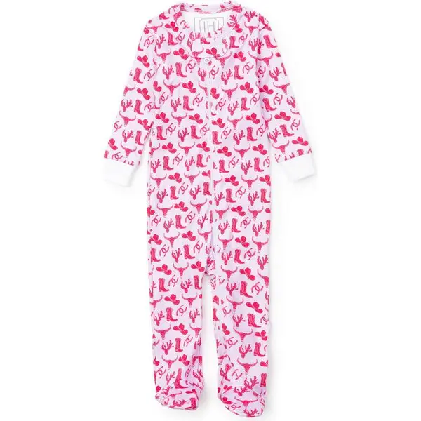 LILA AND HAYES Parker Zipper Pajama - Wild West Pink