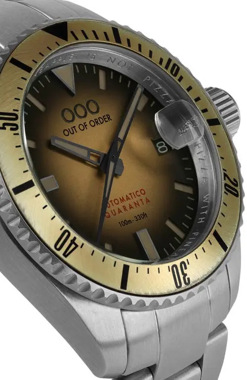 OUT OF ORDER Automatico Quaranta Bracelet Watch - Sand