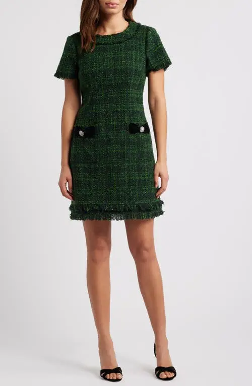 green emerald velvet dress Eliza J Hunter Green Floral Belted Dress With Balloon Sleeves- Size 12   The Saved Collection