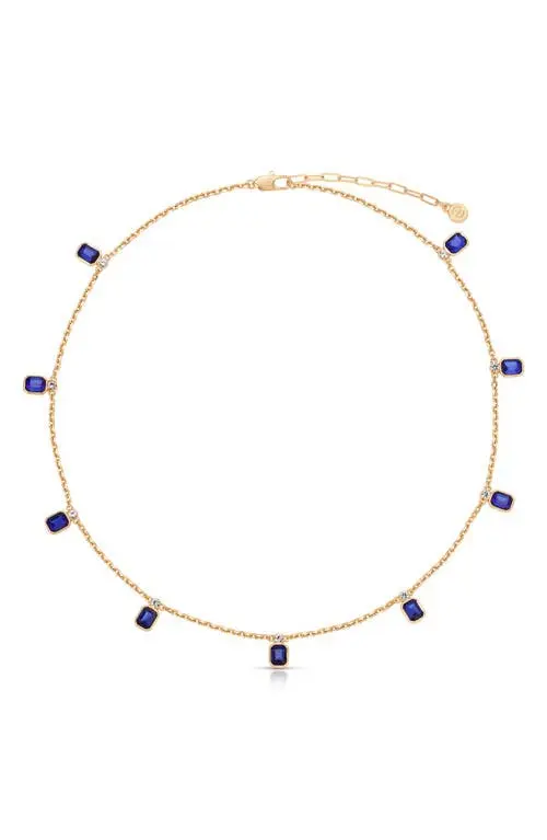Ettika Deco Charm Necklace - Sapphire