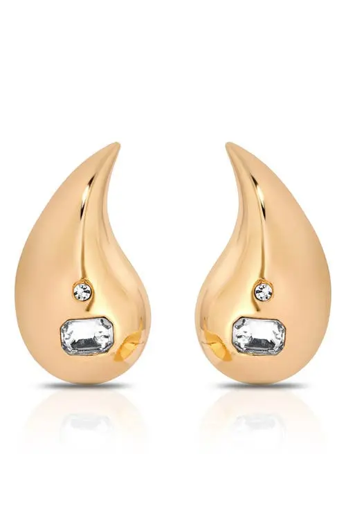 Ettika Teardrop Statement Earrings - Gold