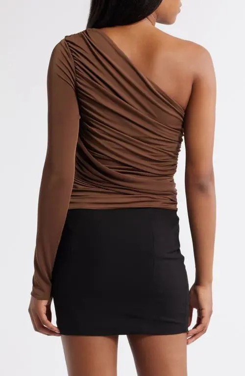 MISTRESS ROCKS Ruched One-shoulder Top