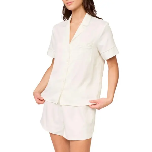 Rya Collection Aurora Charmeuse Short Pajamas - Ivory