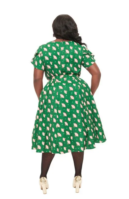 Unique Vintage 1940s Tulip Sleeve Swing Dress In Hunter Green - 20% Off |  Editorialist