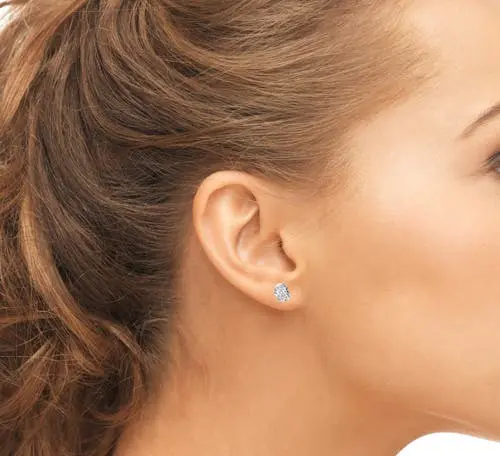 DONATELLO GIAN Name' Sterling Oval Stud Earrings