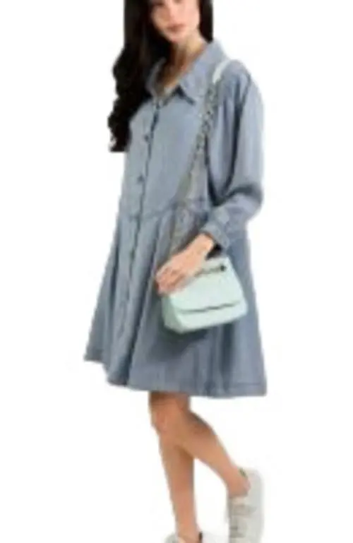 BELLE & BLOOM Denim Shirt Dress