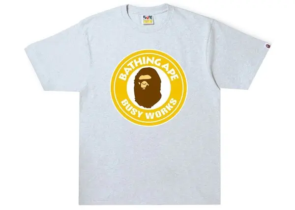 A BATHING APE Colors Busy Works Tee Shirt - Gray
