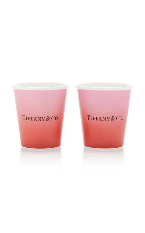 Tiffany & Co. Set-of-two Bone China Coffee Cups - Multi