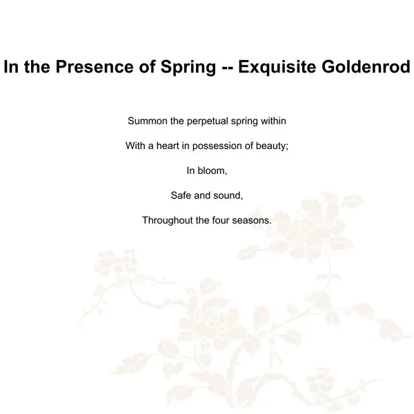 LIULI Vase, In The Presence Of Spring, Exquisite Goldenrod