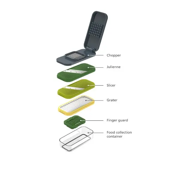 JOSEPH JOSEPH Multi-prep Compact 4-in-1 Chop, Grate And Slice Set