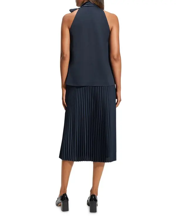 Theory Side Tie Halter Neck Top - Black