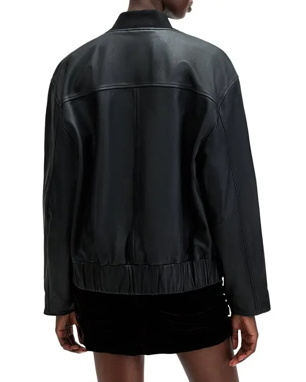ALLSAINTS Yara Lea Leather Bomber Jacket