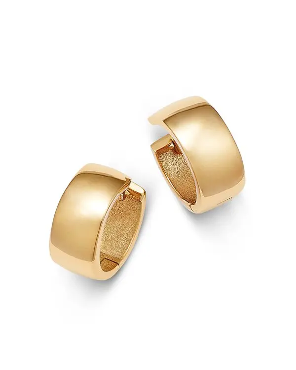 Bloomingdale'S Polished 14k Yellow Hinged Hoop Earrings - Gold