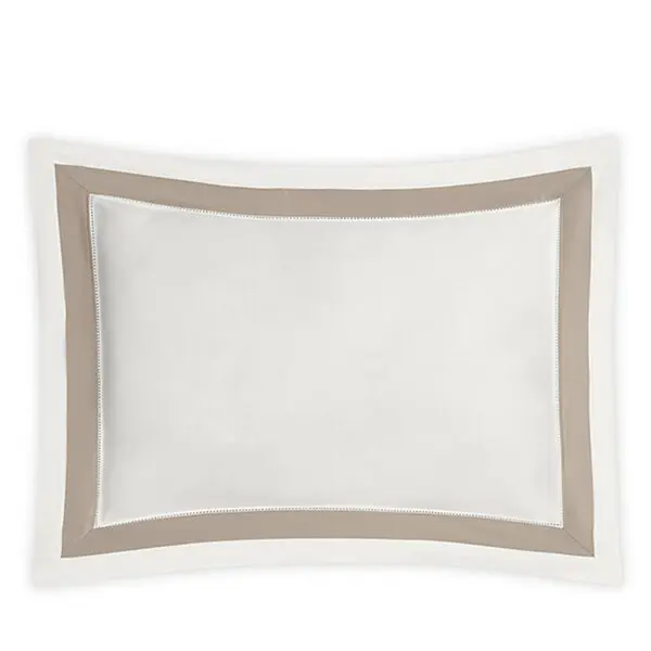 MATOUK Ambrose Sateen Boudoir Sham - Bone/khaki