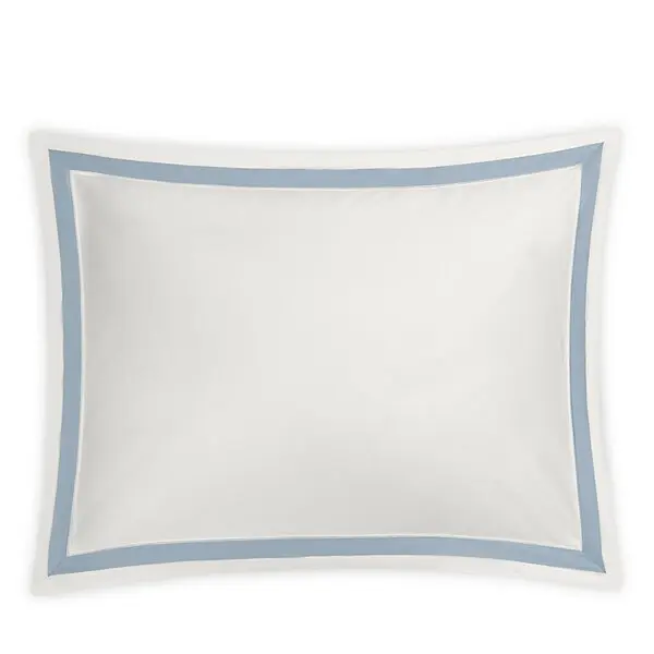 MATOUK Ambrose Sateen King Sham - Bone/hazy Blue