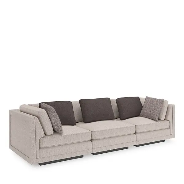 CARACOLE Fusion 3 Piece Sectional - Black/beige