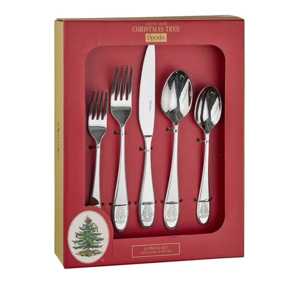 SPODE Christmas Tree 20 Piece Cutlery Set