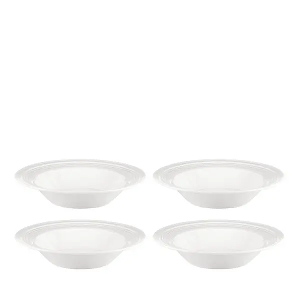 LENOX Tin Can Alley Rimmed Soup Bowl, Set Of 4 - White