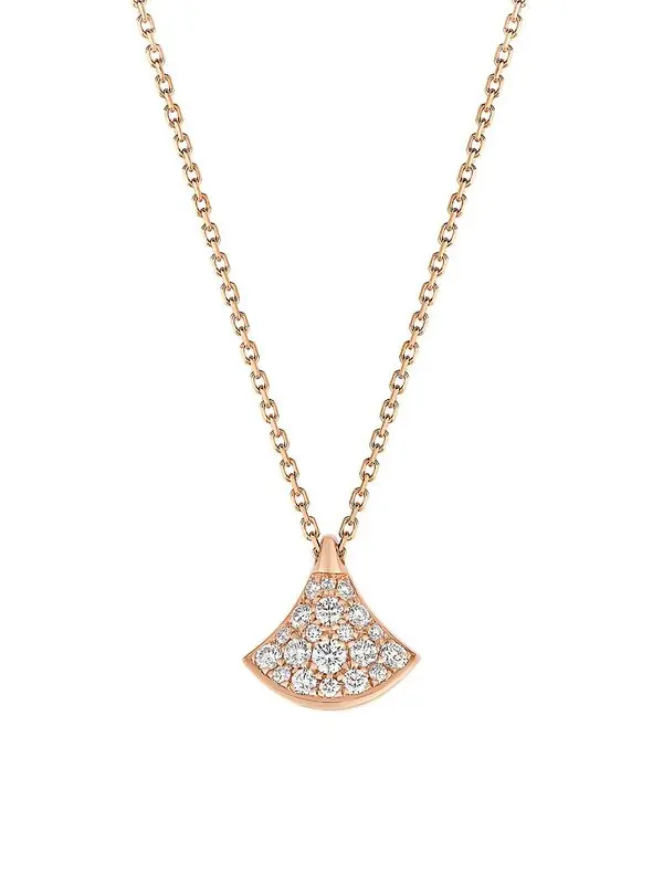 BVLGARI Divas' Dream 18k Rose Gold & 0.19 Tcw Diamond Pendant Necklace - Pink Gold