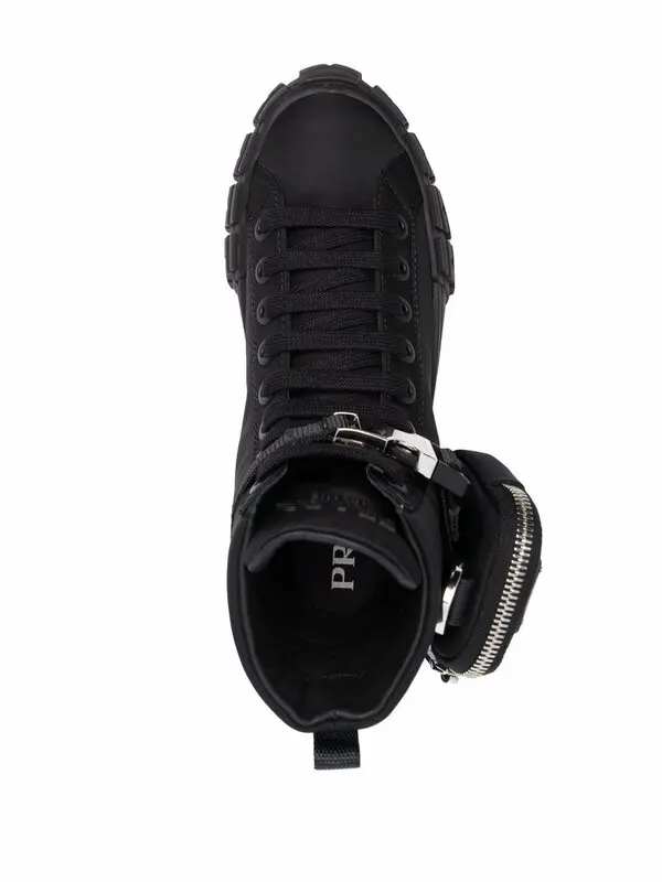 Prada Re-nylon High-top Sneakers With Pouch