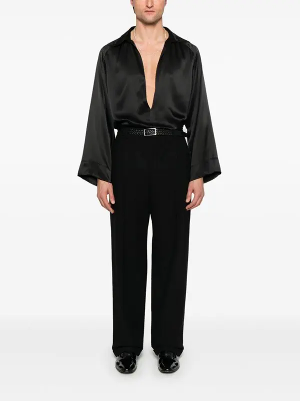Saint Laurent Striped Flannel Trousers