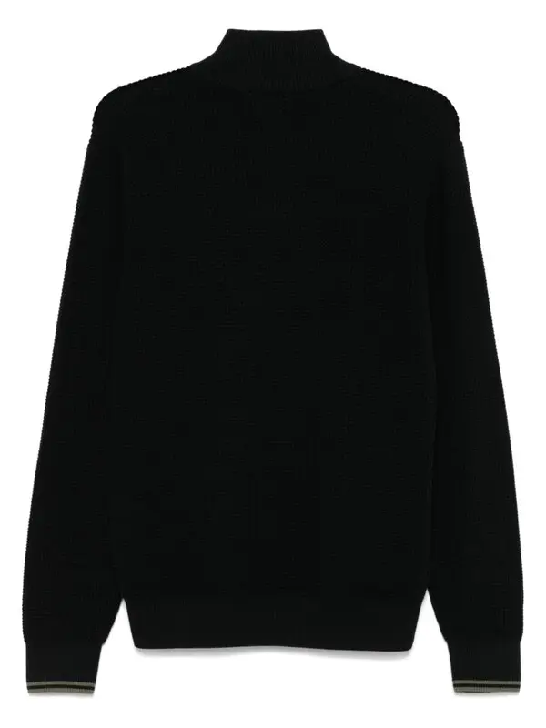 Fred Perry Waffle-stitch Half-zip Sweater