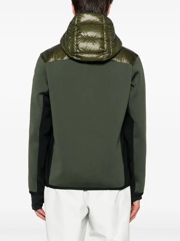 Moncler Panelled Down Jacket - Green