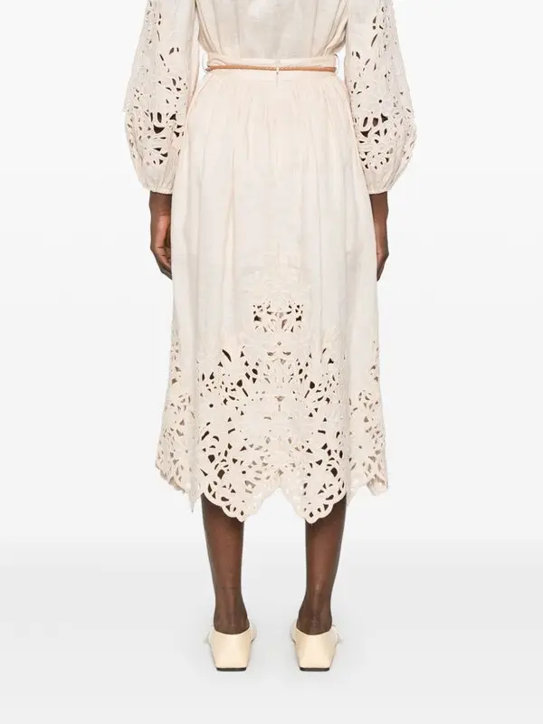 Zimmermann Wylie Midi Skirt - Neutrals