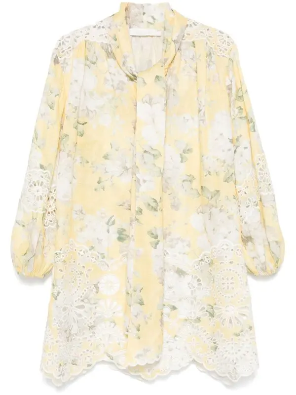 Zimmermann Acacia Mini Dress - Yellow