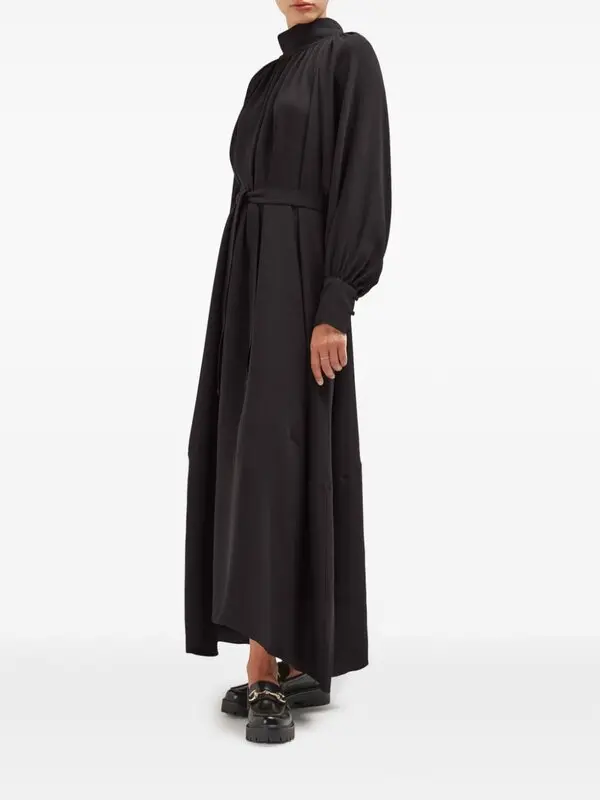 remi long sleeve gathered maxi dress Remi Ribbed Maxi Dress