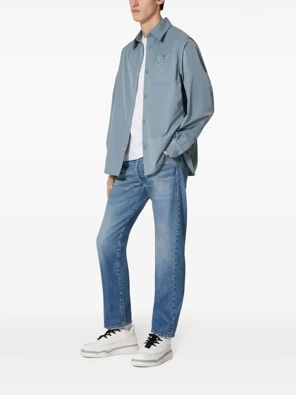 Valentino Garavani V-detail Shirt Jacket - Blue