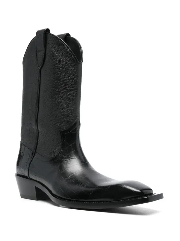 Martine Rose 50mm Cowboy Boots - Black