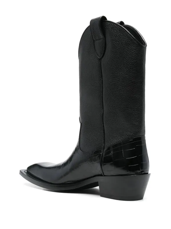 Martine Rose 50mm Cowboy Boots - Black