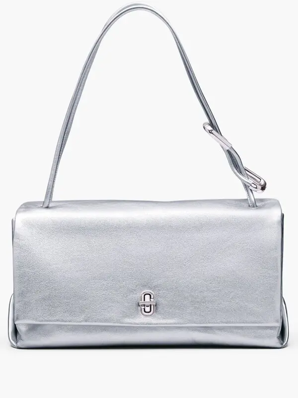 Marc Jacobs Large Metallic Dual Shoulder Bag - Silver
