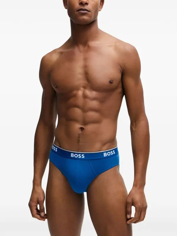 BOSS Logo-print Briefs - Black