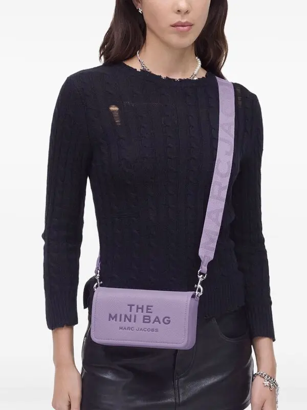 Marc Jacobs Leather Mini Crossbody Bag - Purple