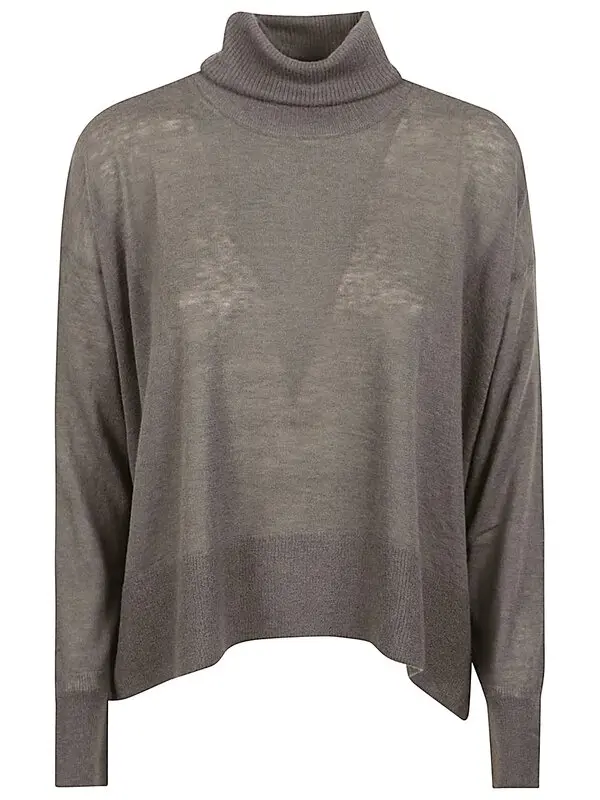 CT PLAGE Cashmere High Neck Sweater - Kaki