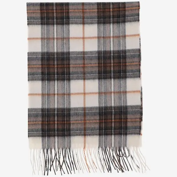 ALEX BEGG Cashmere Scarf With Check Pattern - Red
