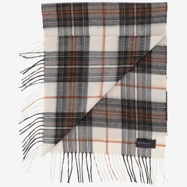 ALEX BEGG Cashmere Scarf With Check Pattern