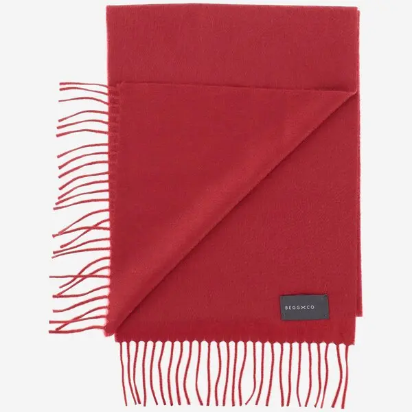 ALEX BEGG Cashmere Scarf - Red