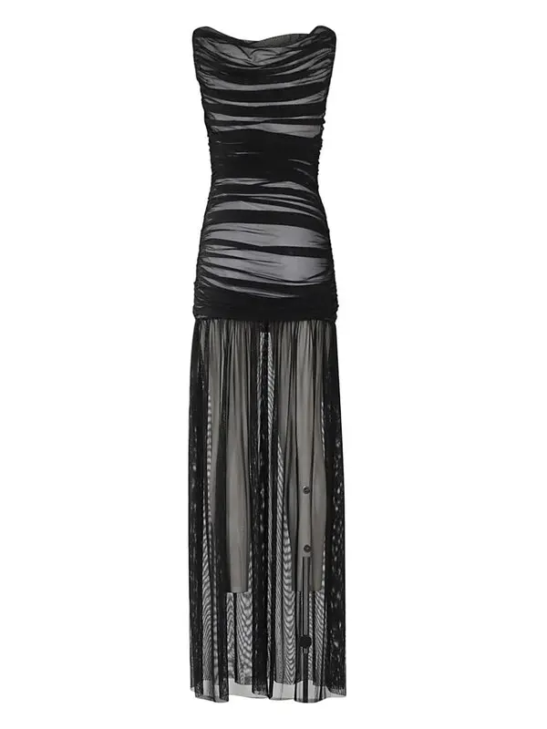 Norma Kamali Draped Long Dress