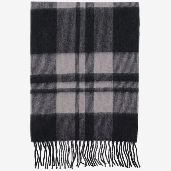 ALEX BEGG Cashmere Scarf With Check Pattern - Red