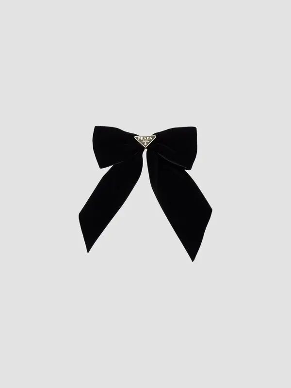 Prada Velvet Bow Hair Clip