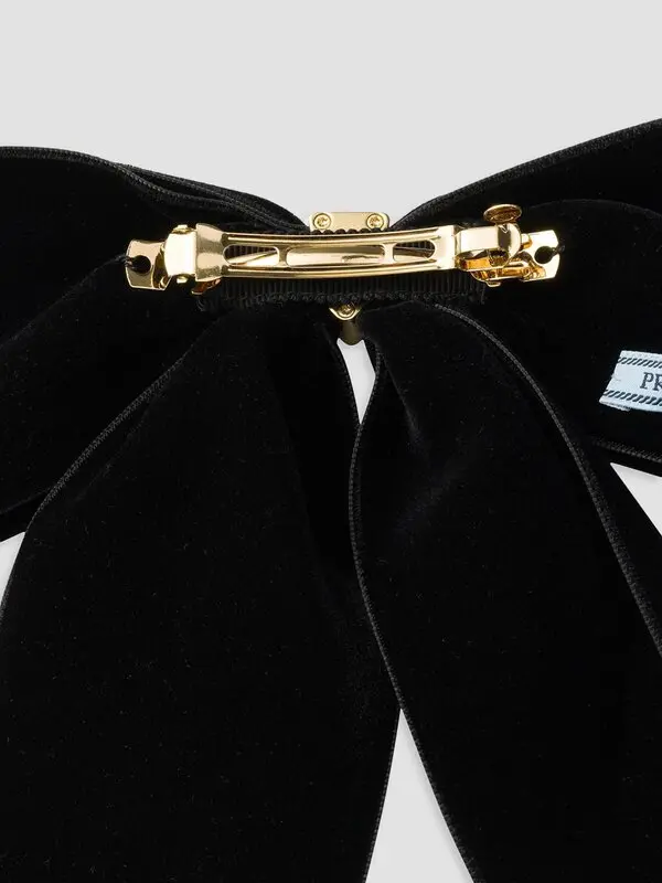 Prada Velvet Bow Hair Clip