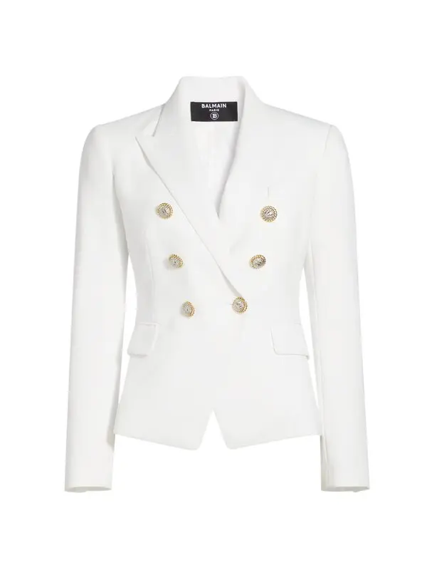 Balmain Crepe Double-breasted Jacket