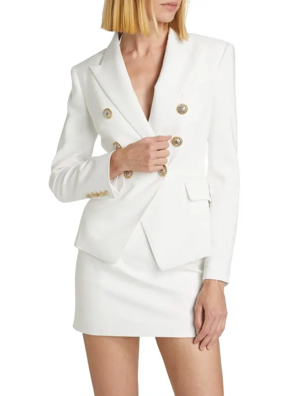 Balmain Crepe Double-breasted Jacket