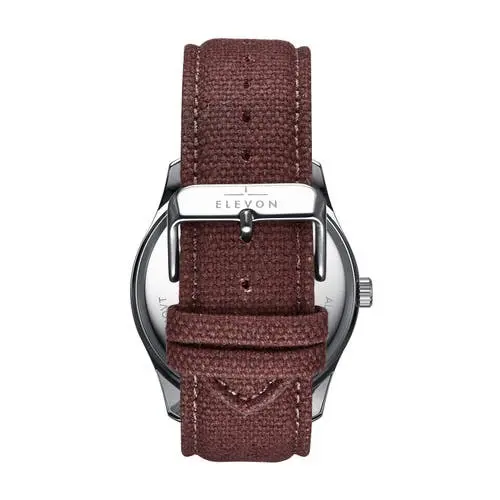 ELEVON Crosswind Strap Watch - Silver/brown