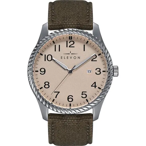 ELEVON Crosswind Strap Watch - Tan/olive
